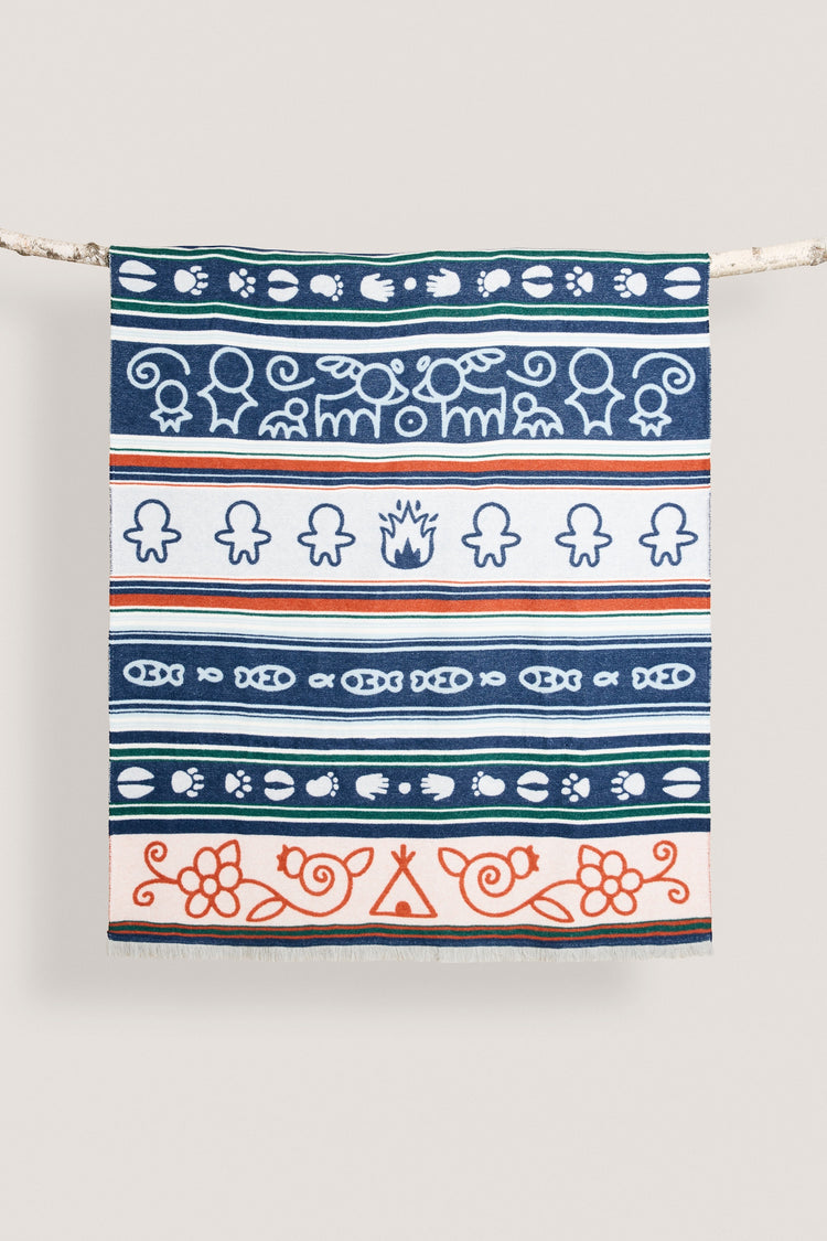 Blankets with Authentic Indigenous Art Made in Canada – MINI TIPI